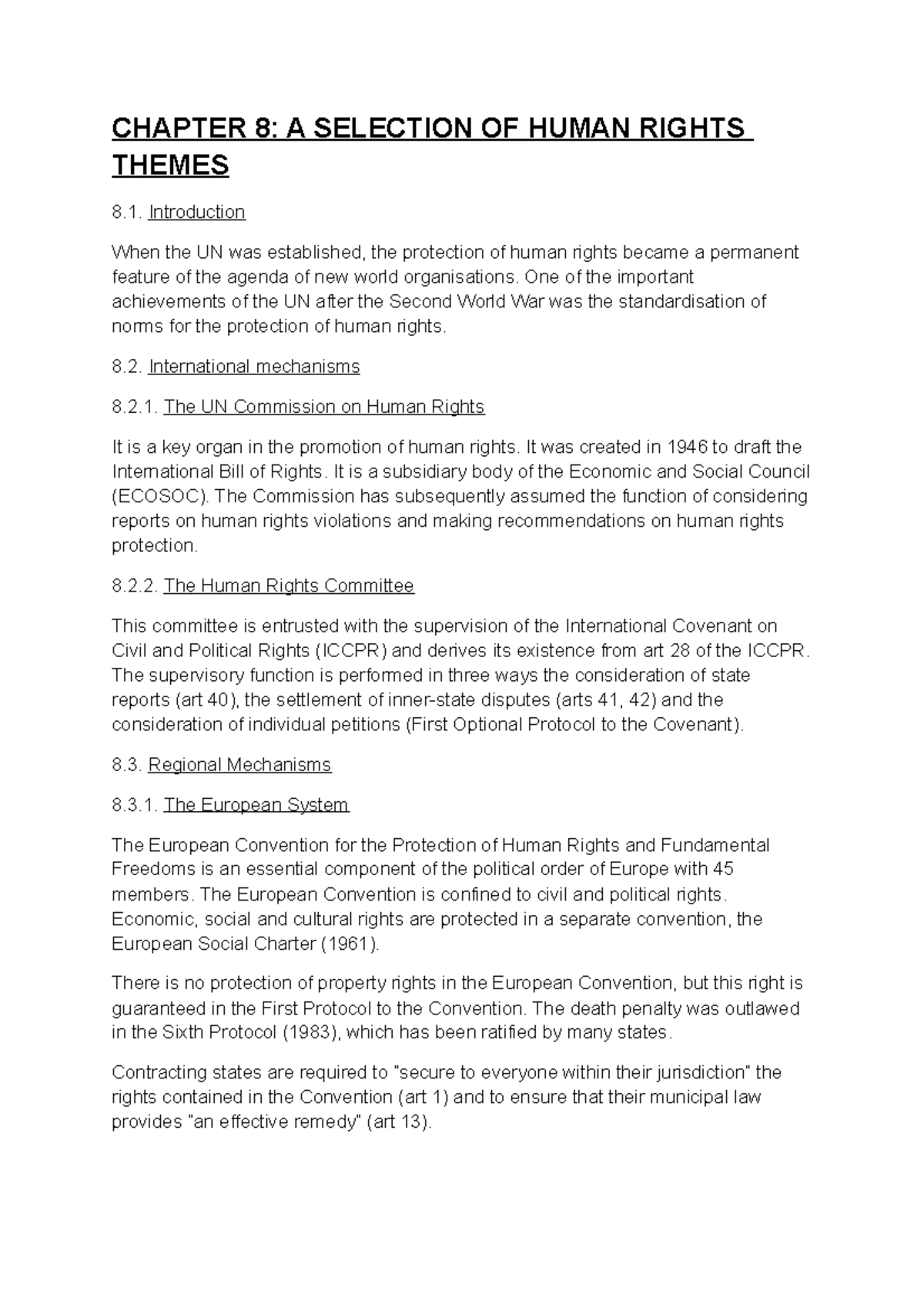 Chapter 8 - These are just notes that will guide you to study ...