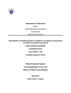 Reflection- Paper - Republic of the Philippines Pamantasan ng Cabuyao ...