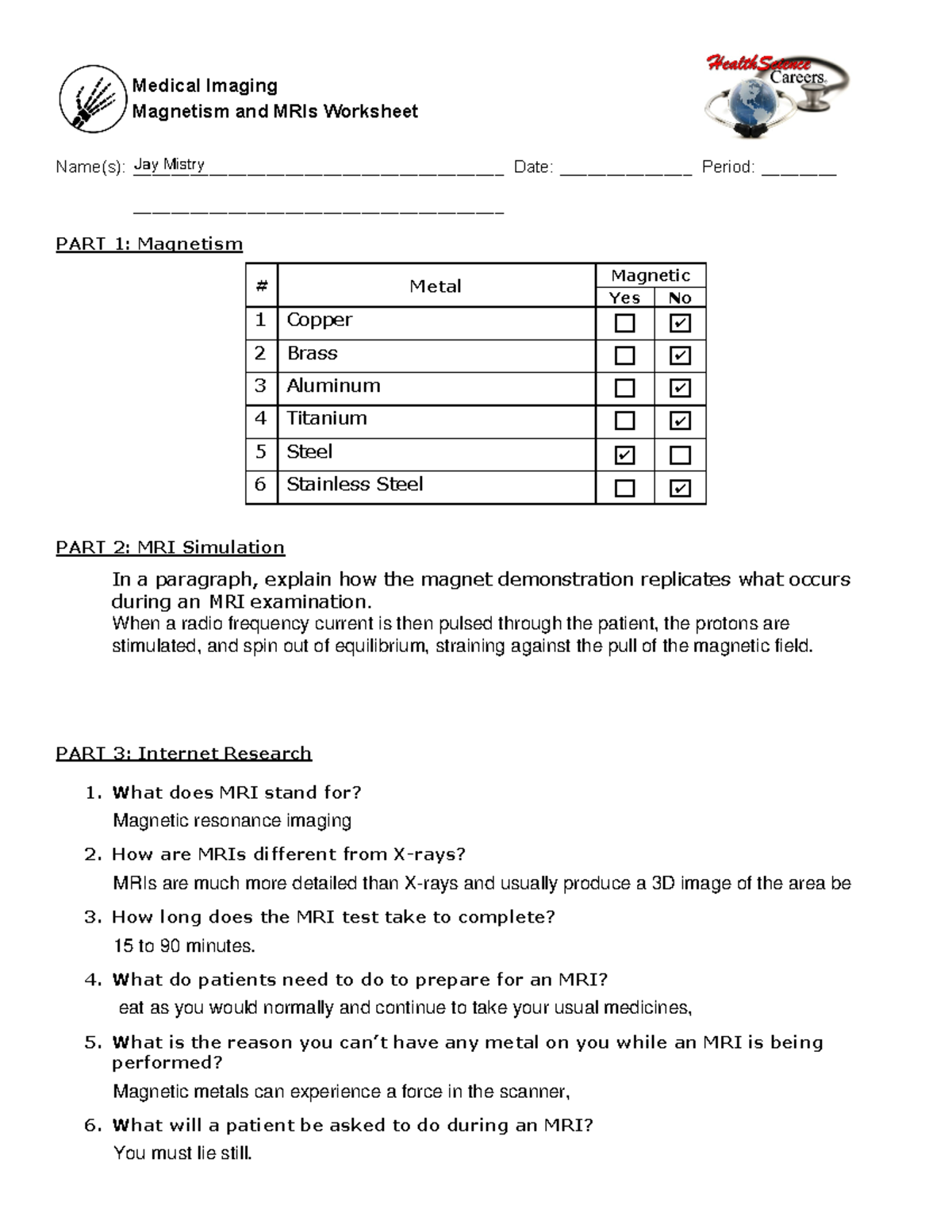 D8 Magnetism and MRIs Worksheet - Name(s ...