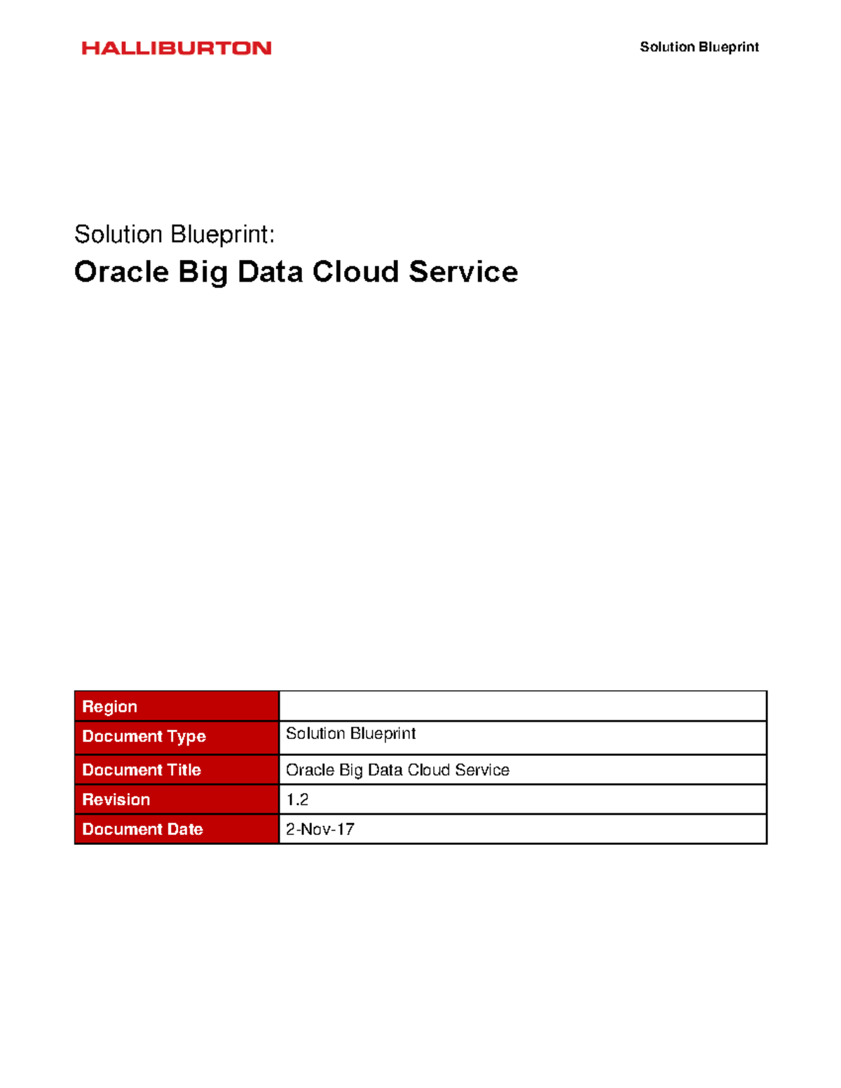 ITA Oracle Big Data Cloud Service Blueprint - Solution Blueprint ...