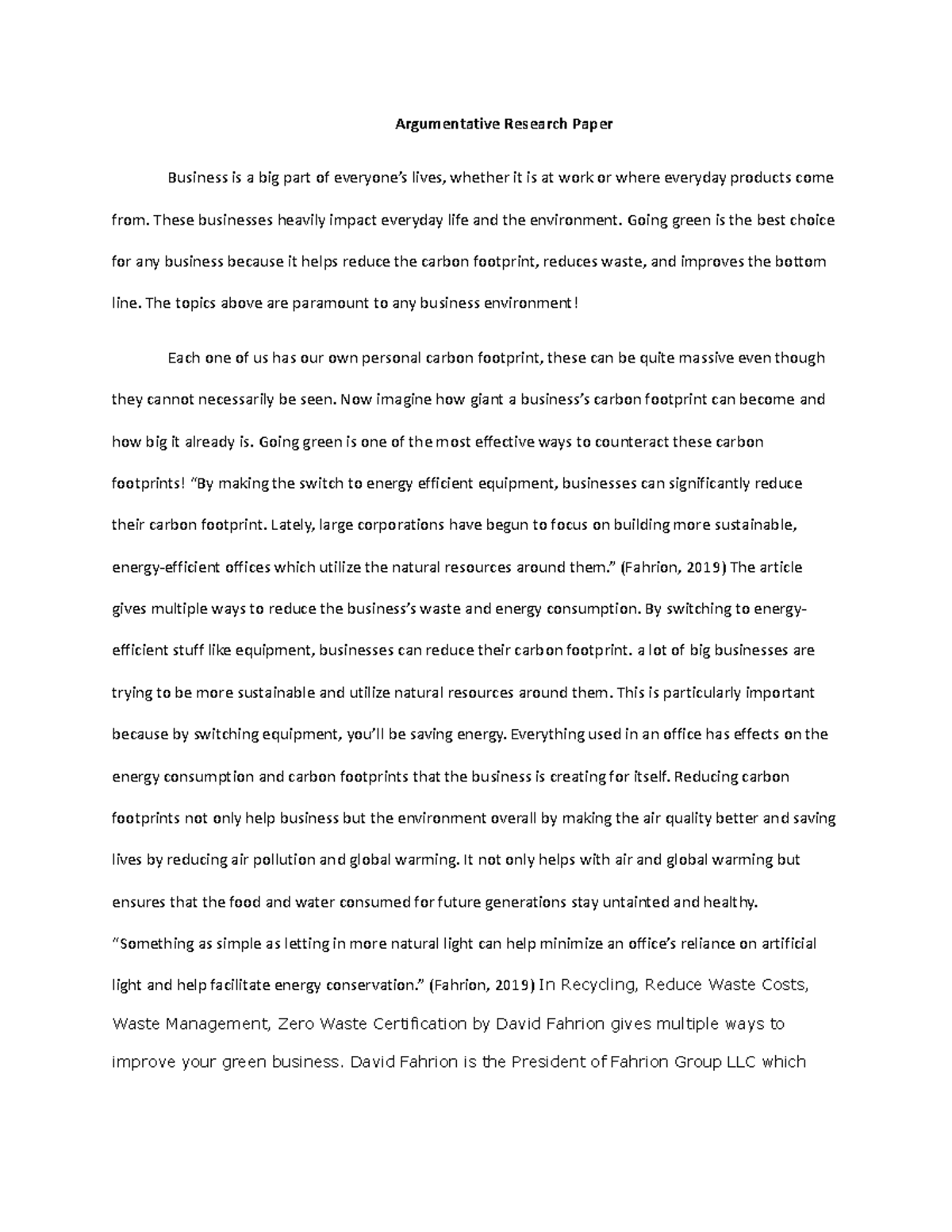 Argumentative research paper - Argumentative Research Paper Business is ...