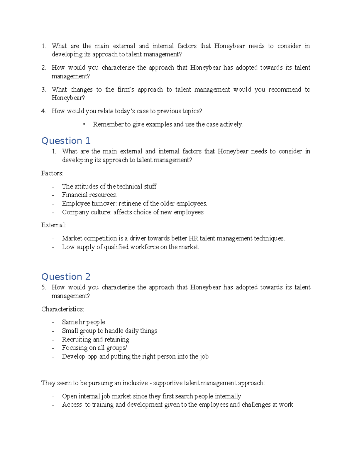 Tutorial 9 notes - 1. What are the main external and internal factors ...