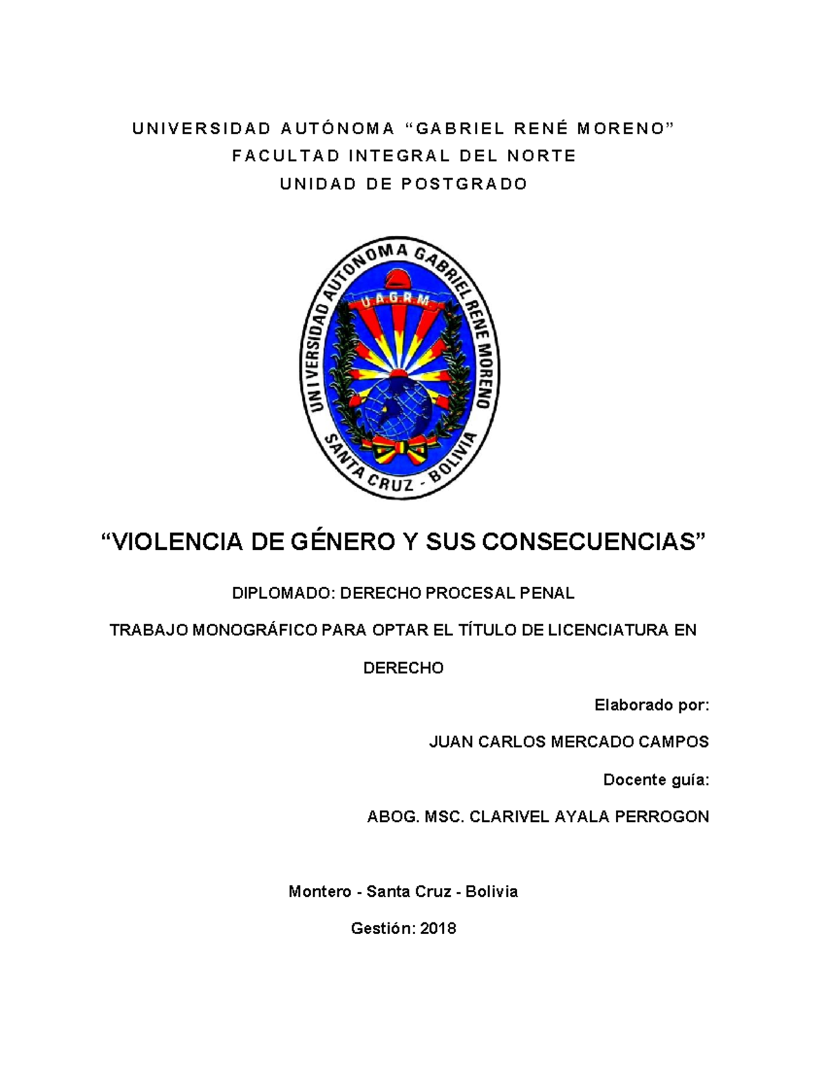 383736257 Monografia Sobre Violencia de Genero Cdddd - U N I V E R S I ...