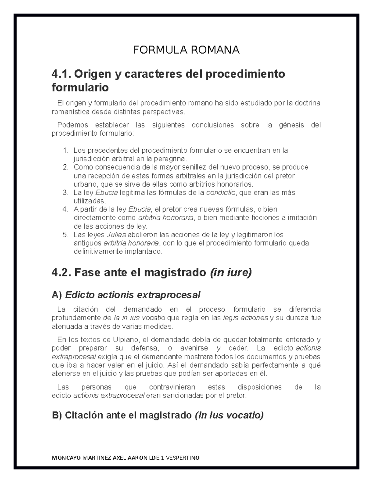 Formula Romana - Apuntes 23 ROANO - FORMULA ROMANA 4. Origen y ...