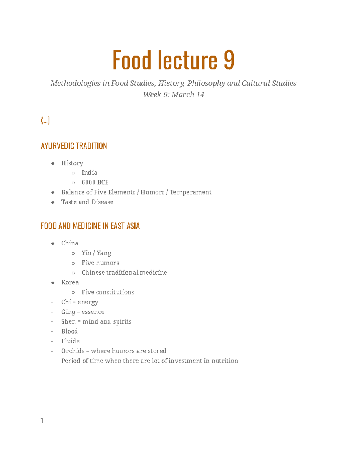 Food lecture 9 - Food tastes good - Food lecture 9 Methodologies in ...