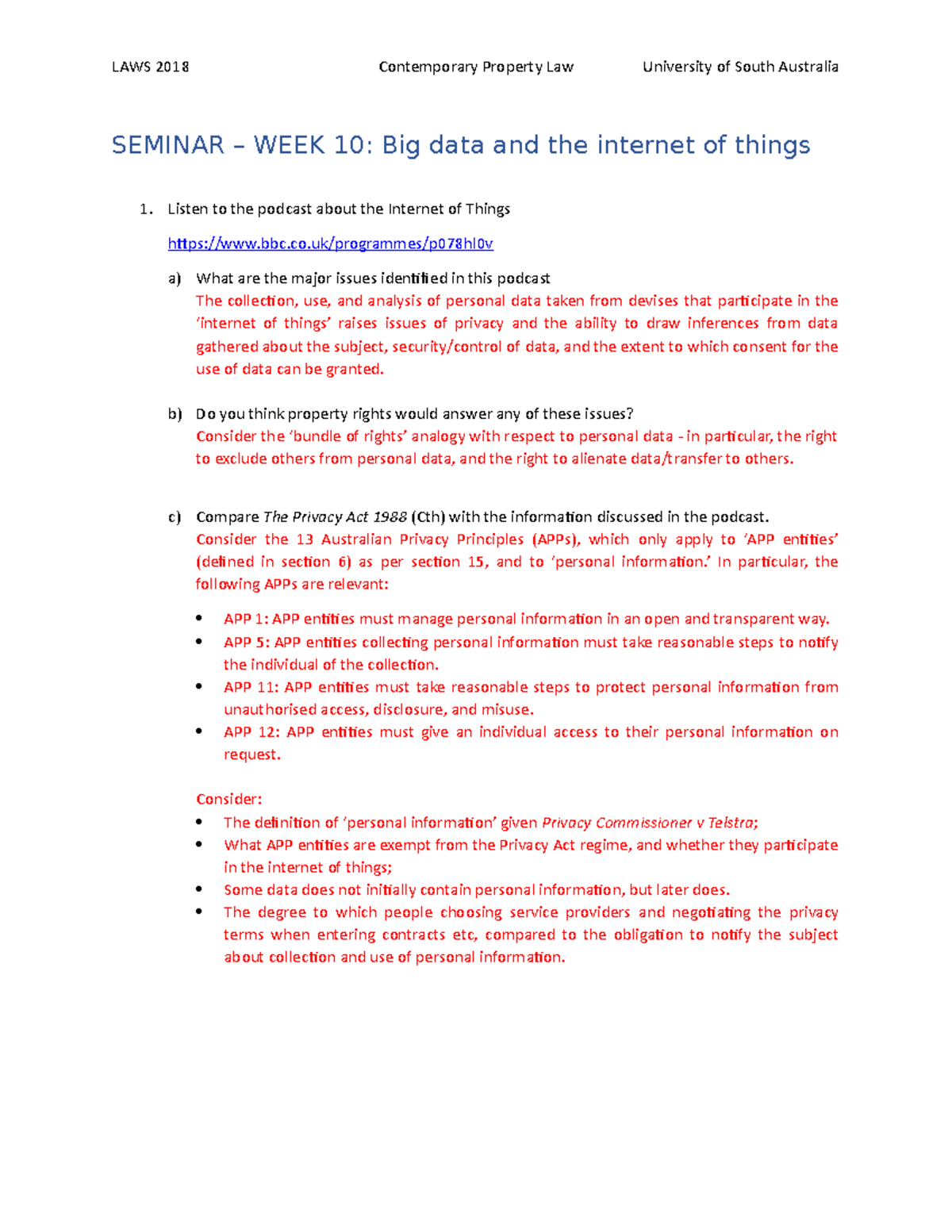 Seminar - Big data and the internet of things - tutorial guide ...