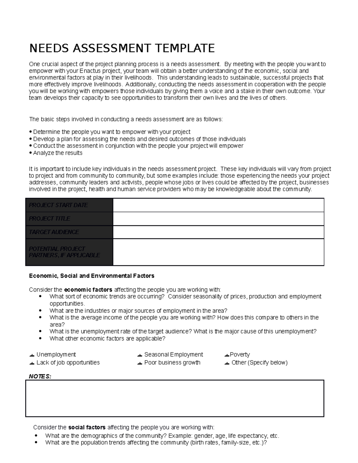 Needs-Assessment-Template - NEEDS ASSESSMENT TEMPLATE One crucial ...