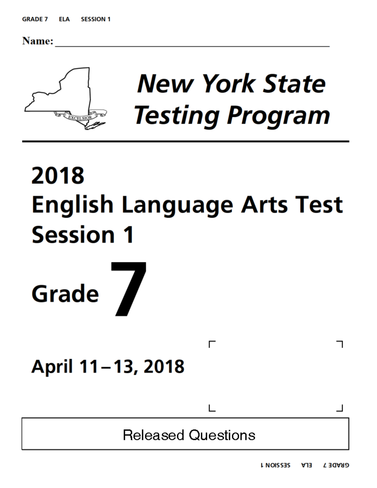2018 Grade 7 English Language Arts MC Questions - Released Questions GO ...