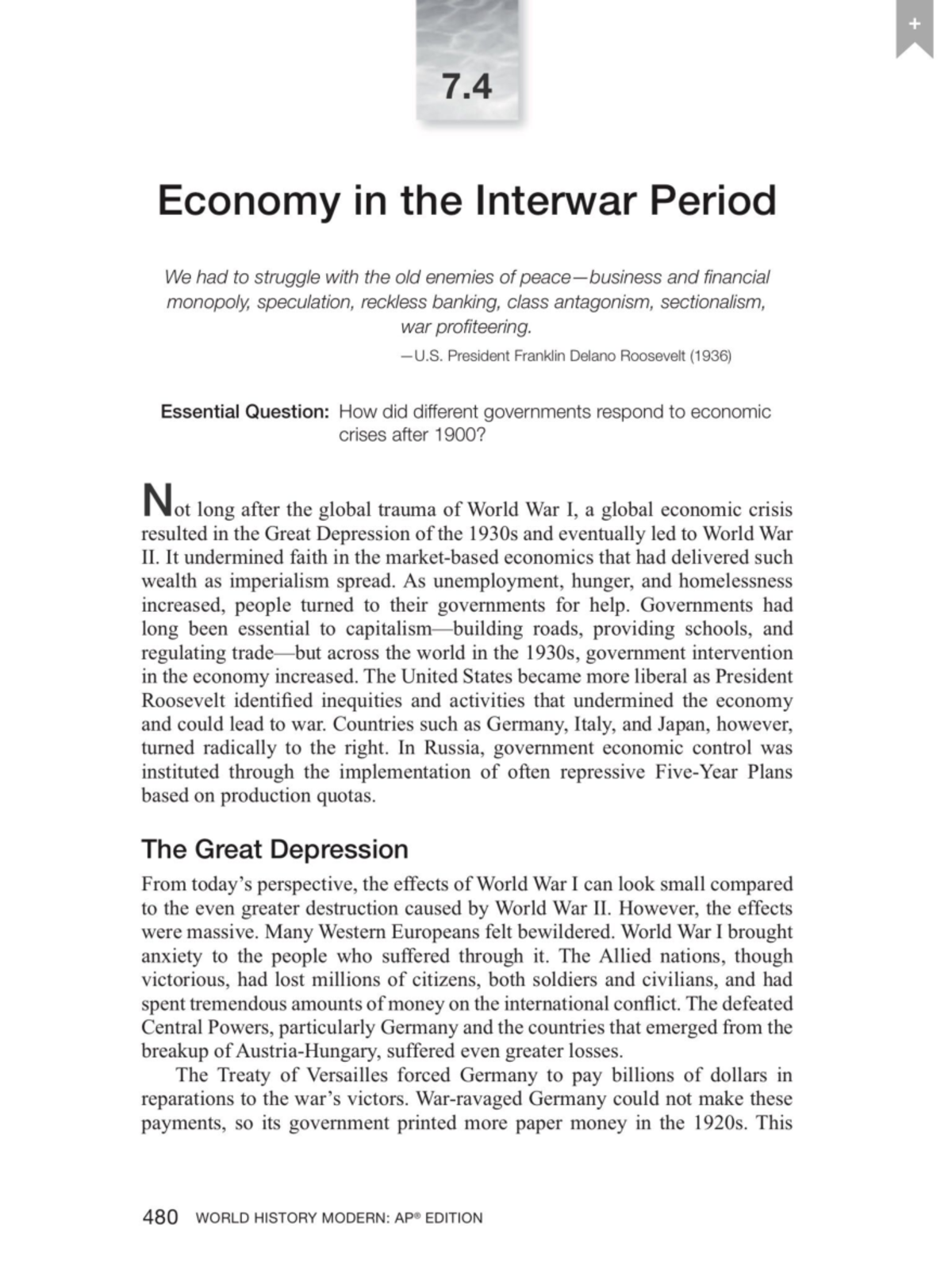 Amsco-7 - fyjfjyhyj - 7 Economy in the Interwar Period We had to ...