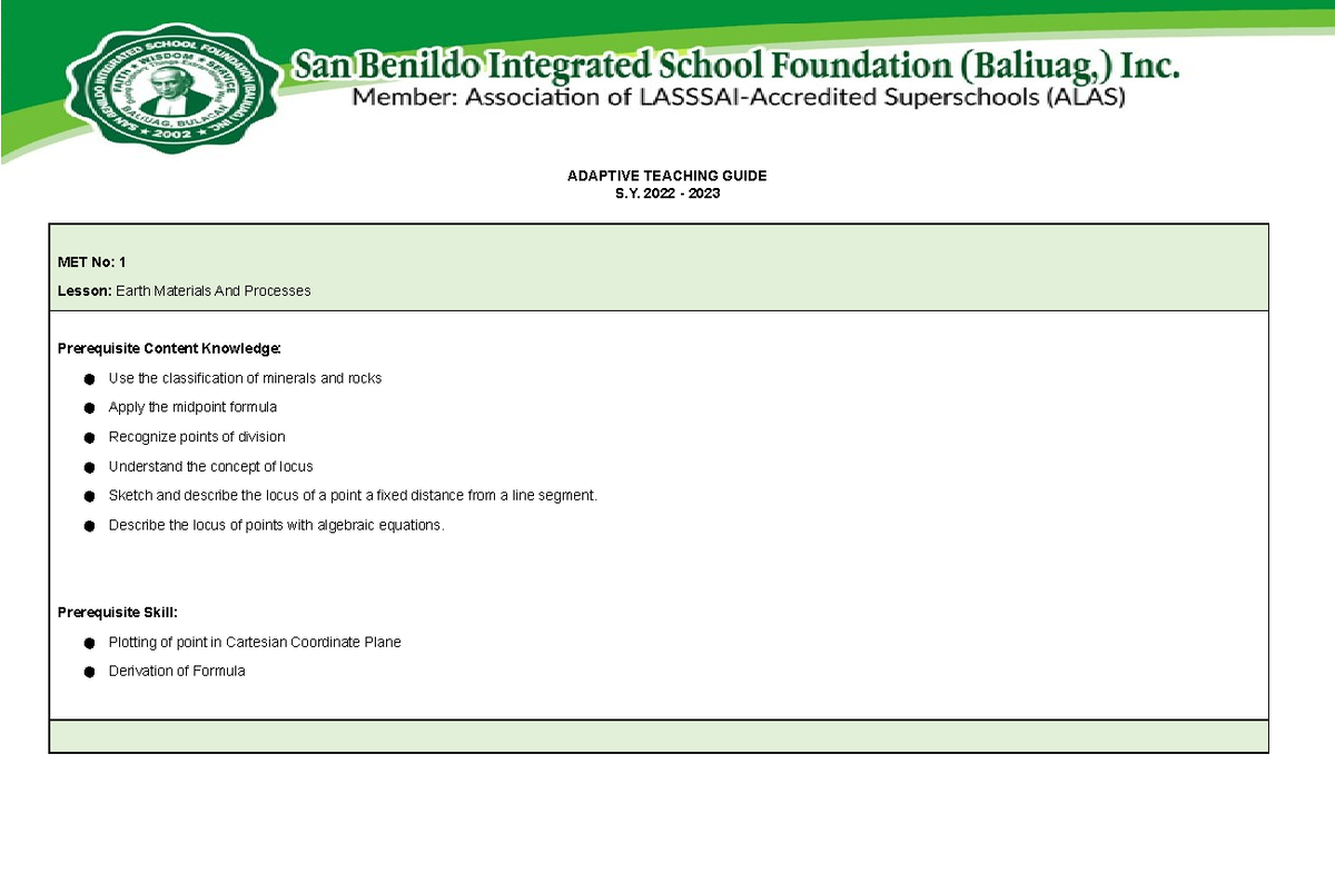 ATG PRE- Calculus - enjiy - ADAPTIVE TEACHING GUIDE S. 2022 - 2023 MET ...