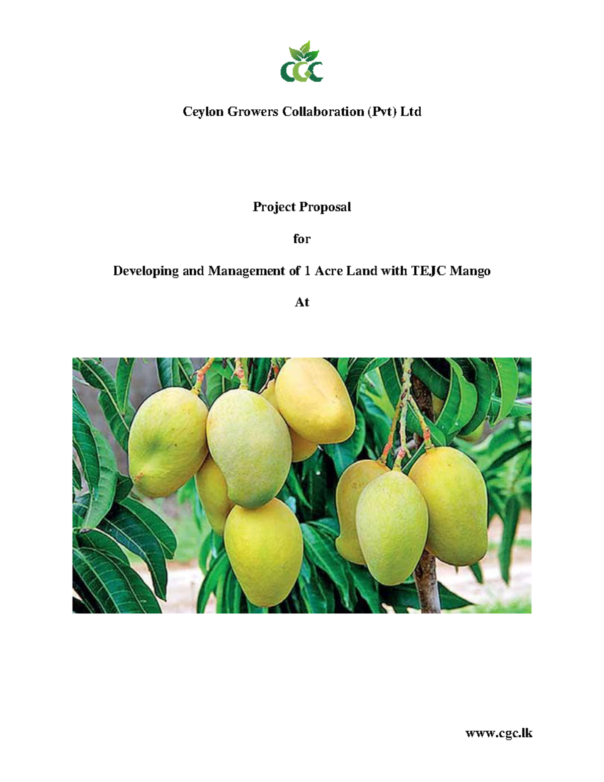 1 Acre Mango Project - Ceylon Growers Collaboration (Pvt) Ltd Project ...