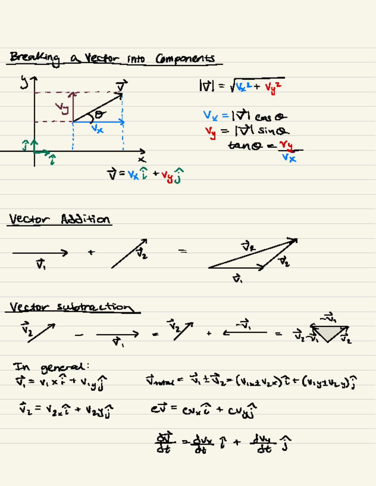 Vectors In Projectile Motion - Breakingavectorintocomponents g- 101 ...