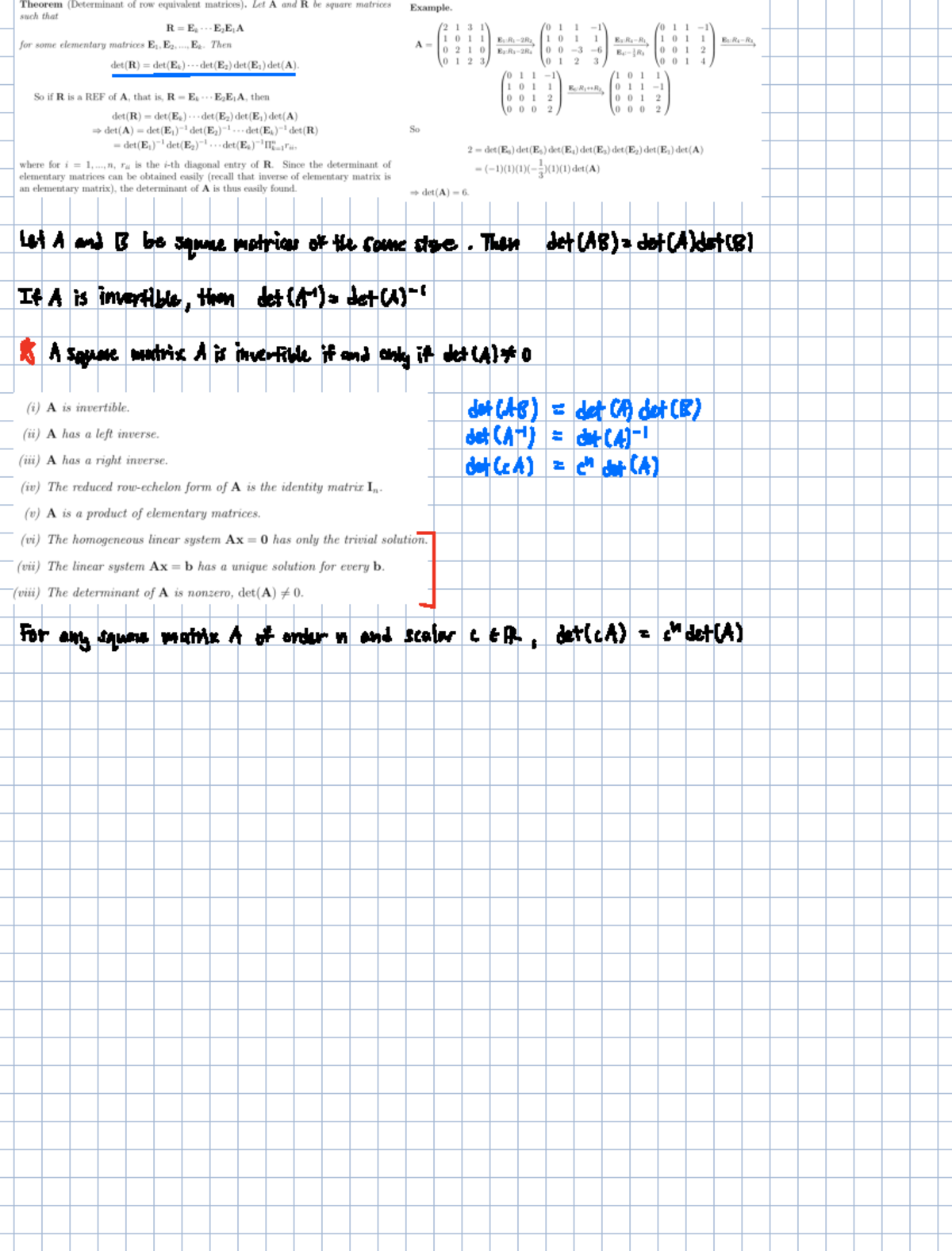 Linear algebra part 3 - LetA and B besquarematrices ofthesame size Then ...