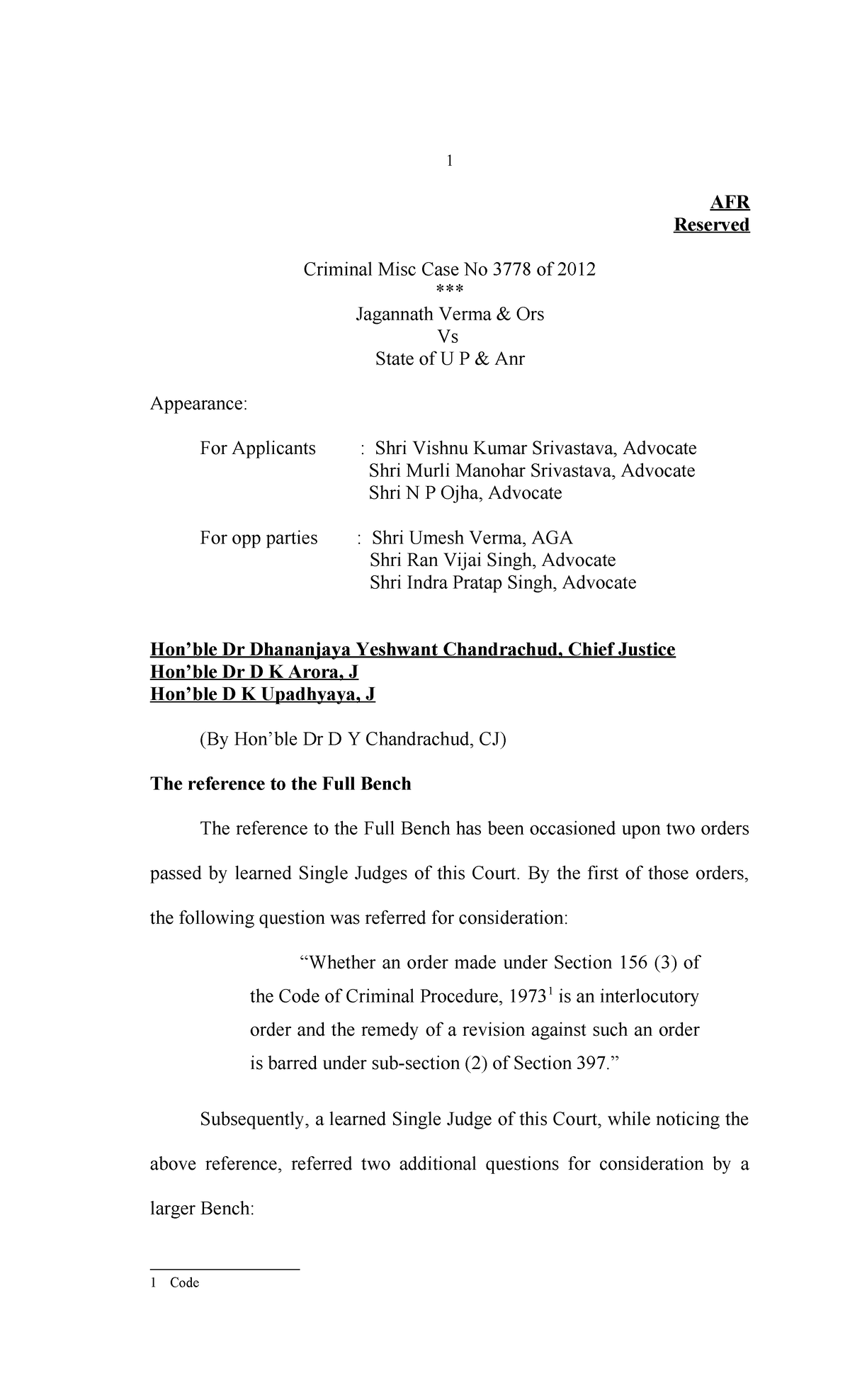 Jagannath Verma and Ors Vs. State of U.P and Anr on 23 Sep 2014 - AFR ...