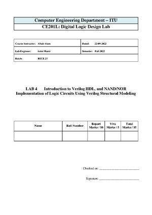 Chapter 1 - Digital Logic Design - Studocu