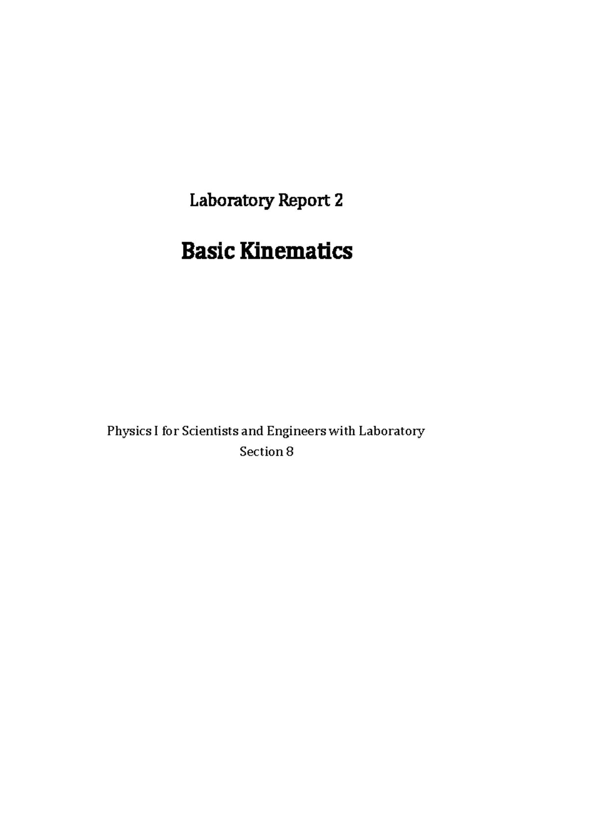 Lab Report Kinematics At Adam Goudeau Blog
