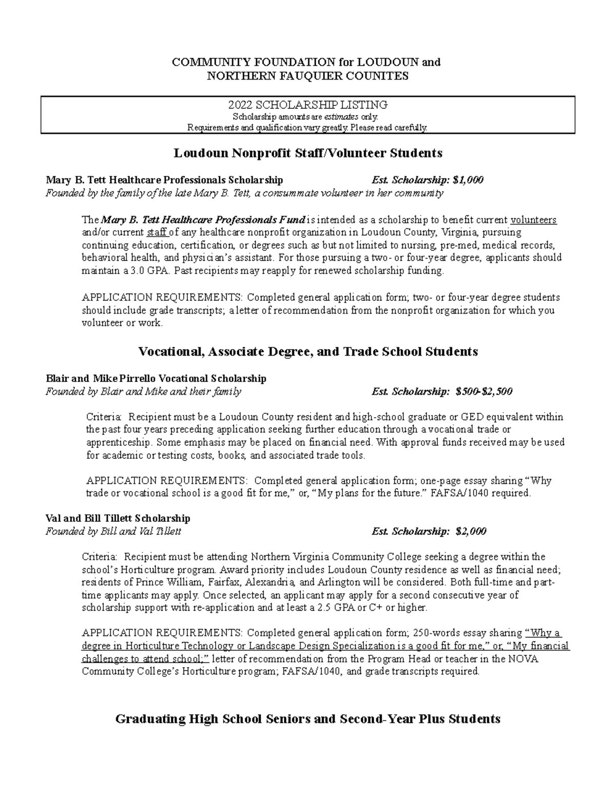 2022 Scholarship List Application Word COMMUNITY FOUNDATION For 2022-scholarship-list-application-word-community-foundation-for
