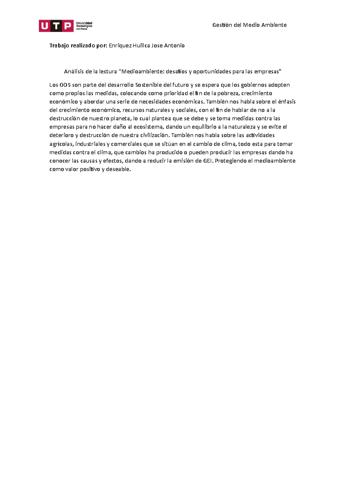 Analisis-Medioambiente-Jose Enriquez Huillca - Gestión del Medio ...