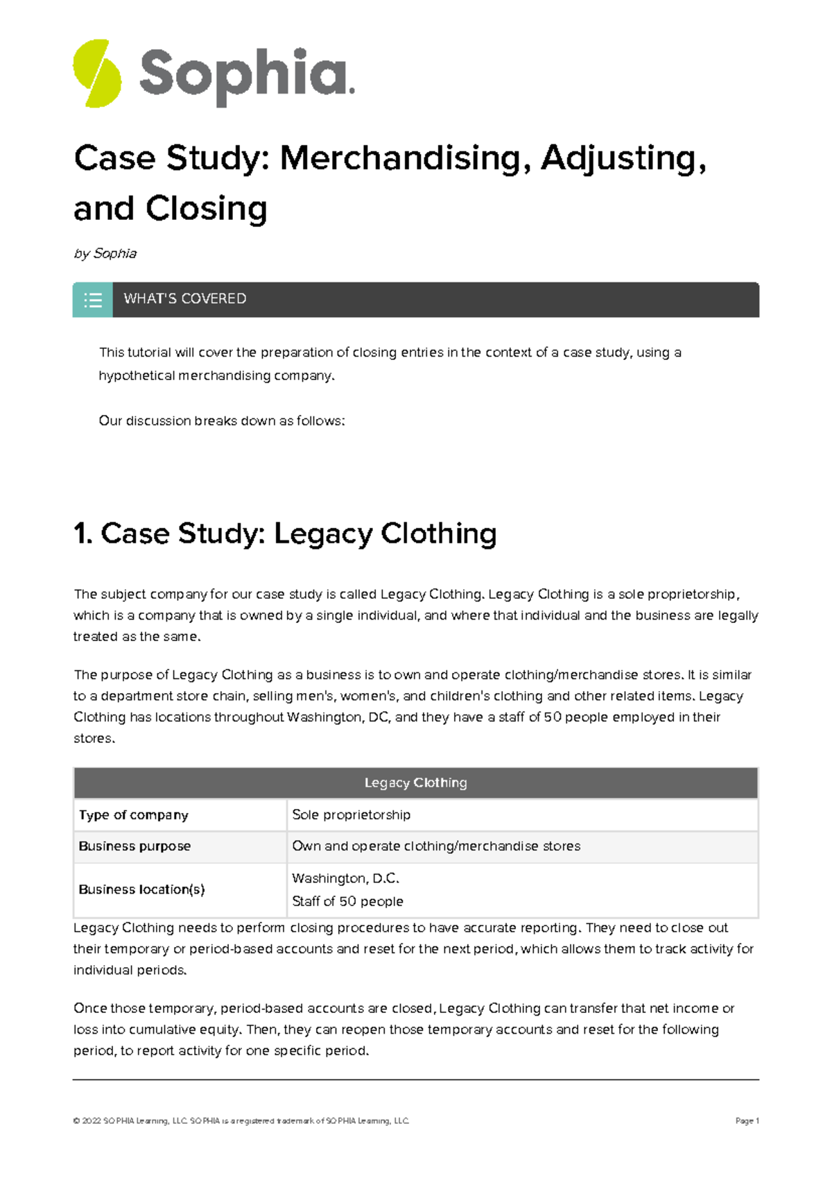 Case study merchandising adjusting and closing 2 - Case Study ...