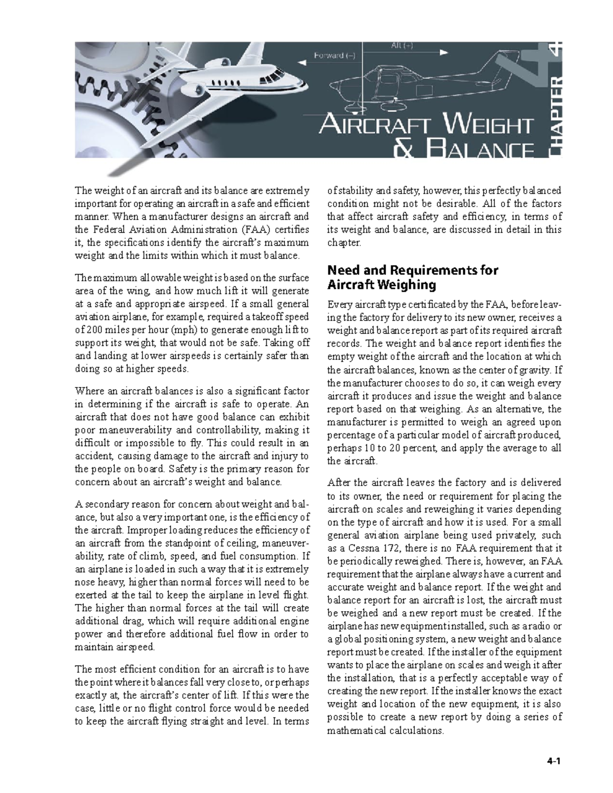 FAA-8083-30 Ch04 - manual de aeronave - of stability and safety ...