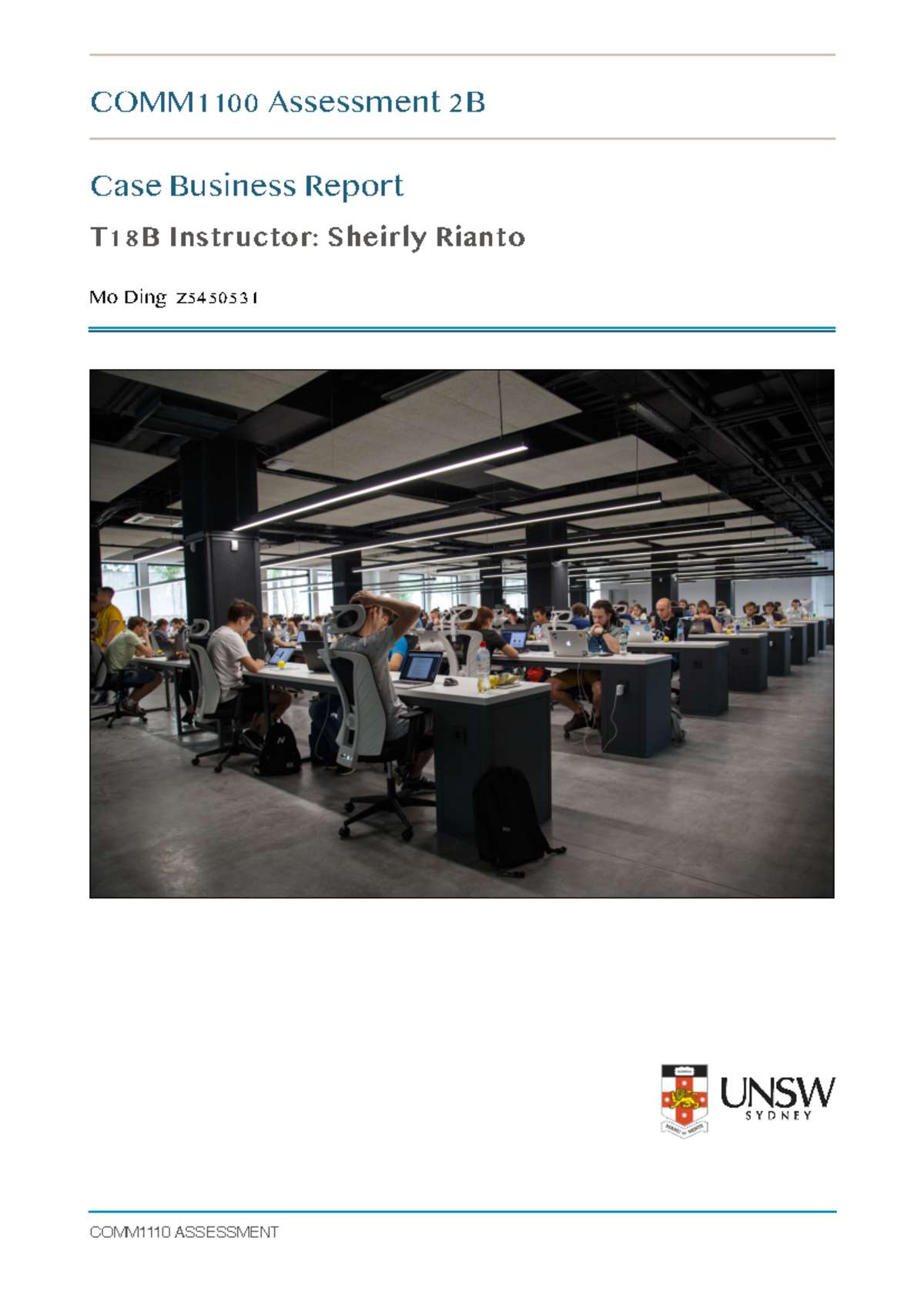 [COMM 1110][2022 T3][Assessment 2b] HD - COMM1100 Assessment 2B Case ...