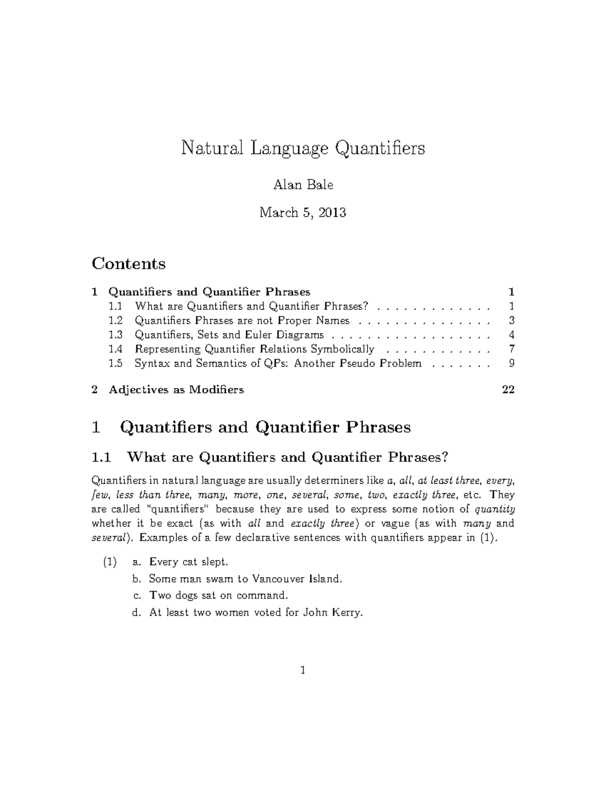 Quantifiers (Semantic Properties) fall 2021 - Natural Language ...