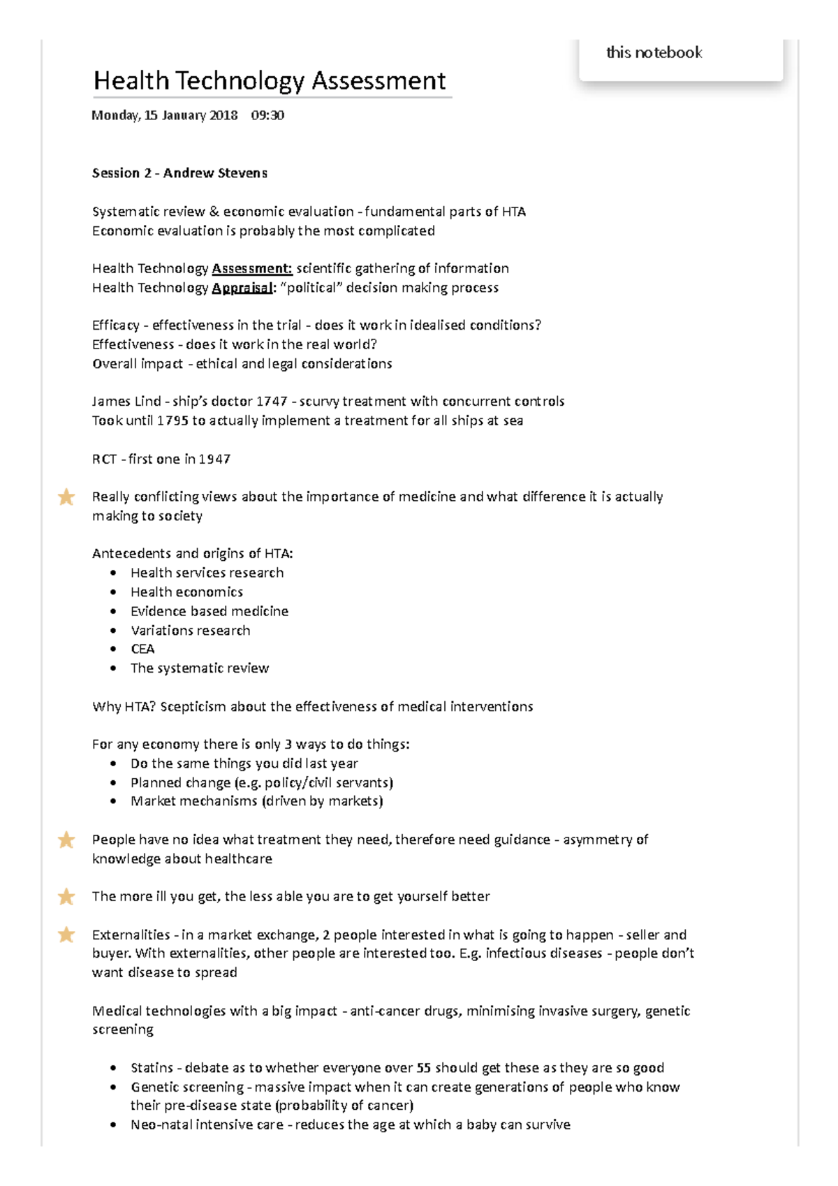 HTA - Lecture notes Lecture 2 - this notebook Health Technology ...