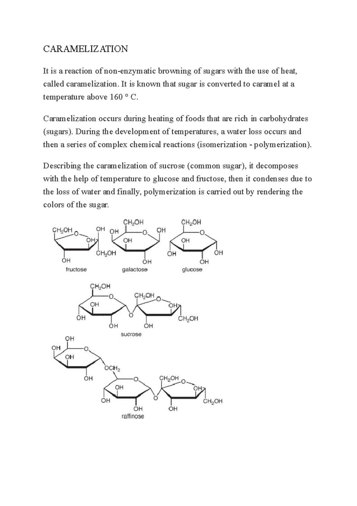 Caramelization - note on food preparation and its chemistry ...