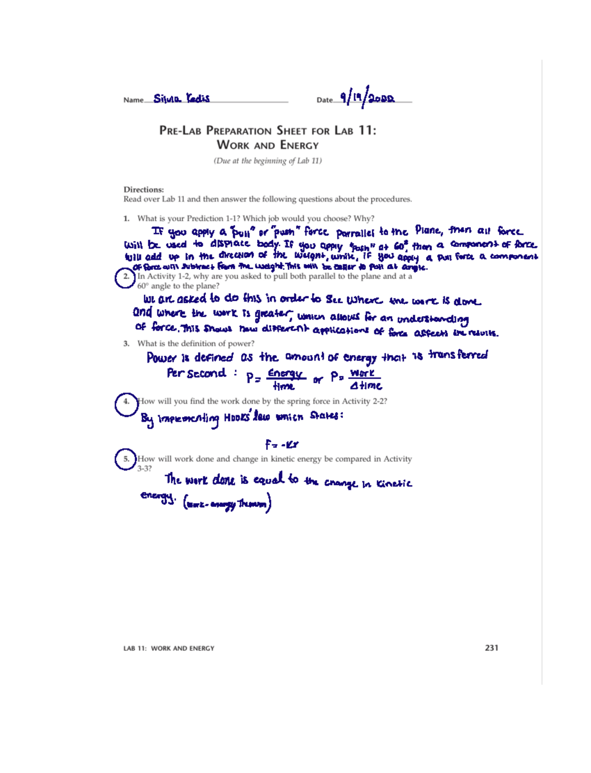 Lab 11 prelab - Real Time Physics: Mechanics - Name Silvia Kedis Date ...