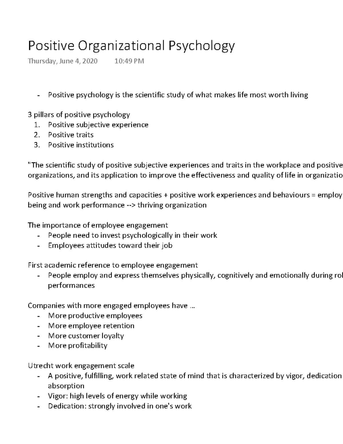 Positive Organizational Psychology lec 12 - Warning: TT: undefined function: 32 Positive ...