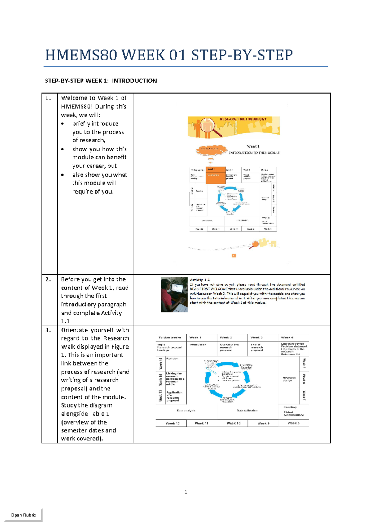 Hmems 80 WEEK 01 STEP BY STEP - 1 HMEMS80 WEEK 01 STEP‐BY‐STEP STEP‐BY‐STEP WEEK 1: INTRODUCTION ...