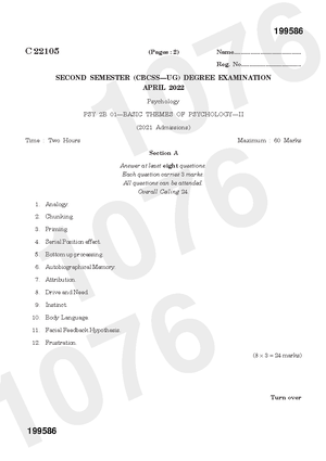 Habit interference - Practical note - Department of Psychology, S A C ...