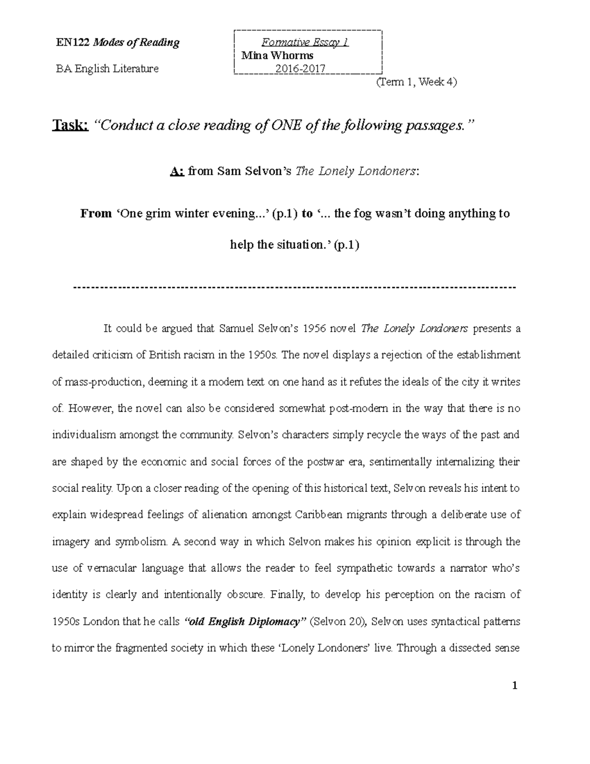 modes-of-reading-formative-essay-en122-modes-of-reading-ba-english