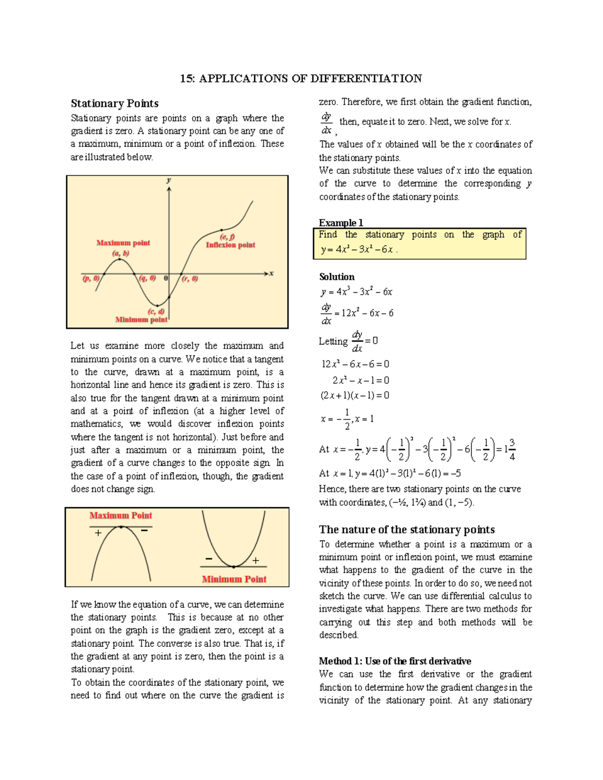 15 - Engineering mathematics - 15 : APPLICATIONS OF DIFFERENTIATION ...