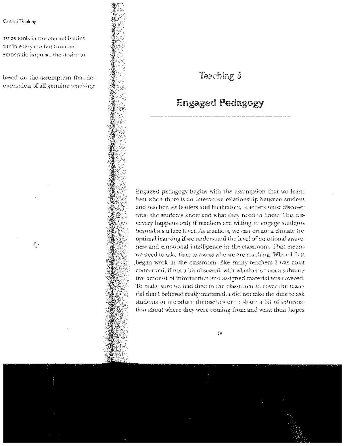Engaged pedagogy - reading - 387-216-DW - Studocu