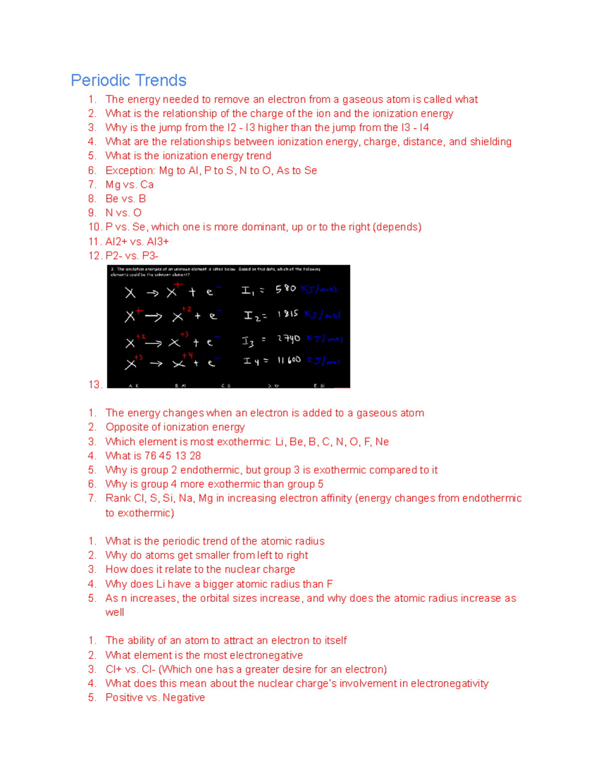 Chapter 7 Periodic Trends of Elements - Periodic Trends The energy ...