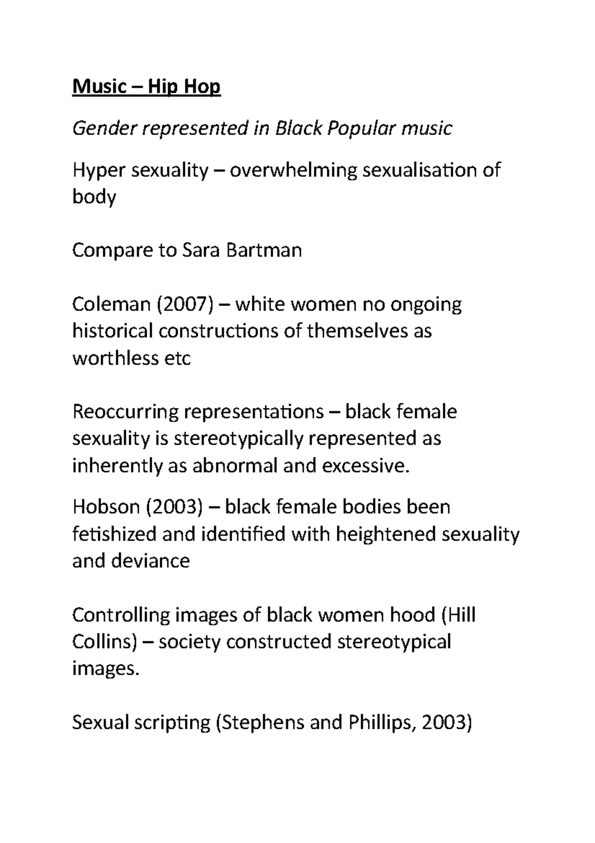 Music – Hip Hop - Music Hip Hop Gender represented in Black Popular ...