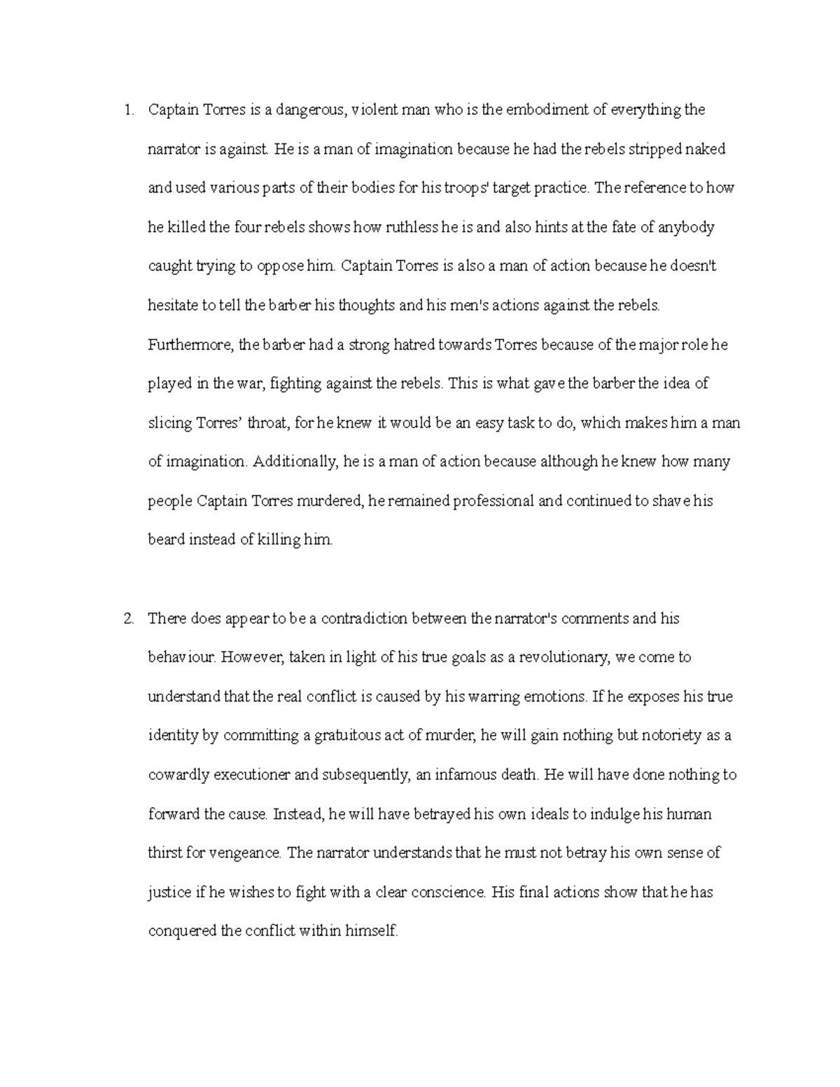 Just Lather That's All Questions - Captain Torres is a dangerous ...