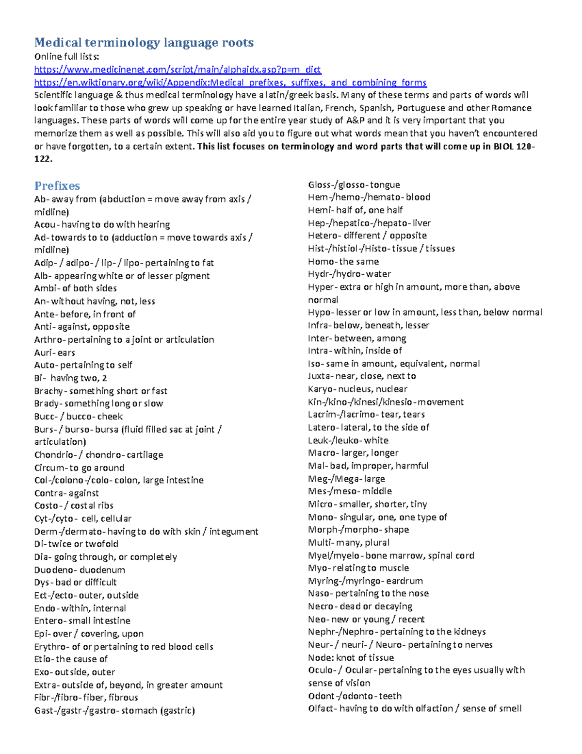 Medical terminology language roots 4 - Medical terminology language ...