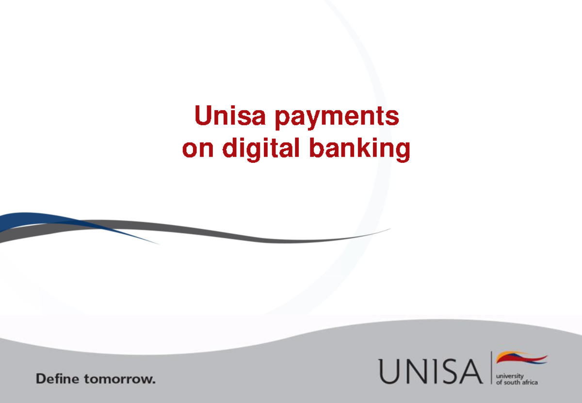 Unisa payments digital banking - Unisa payments on digital banking ...