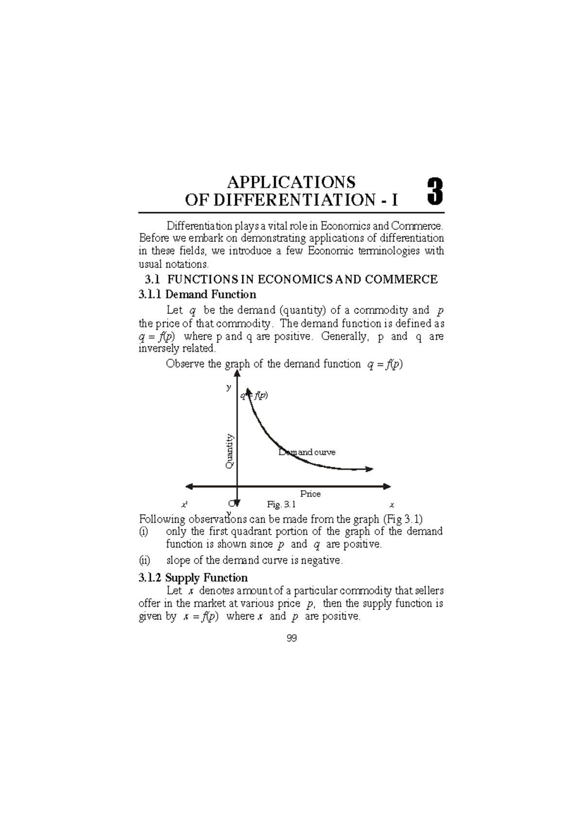 5. Calculus Applications to Demand and Supply - Differentiation plays a ...