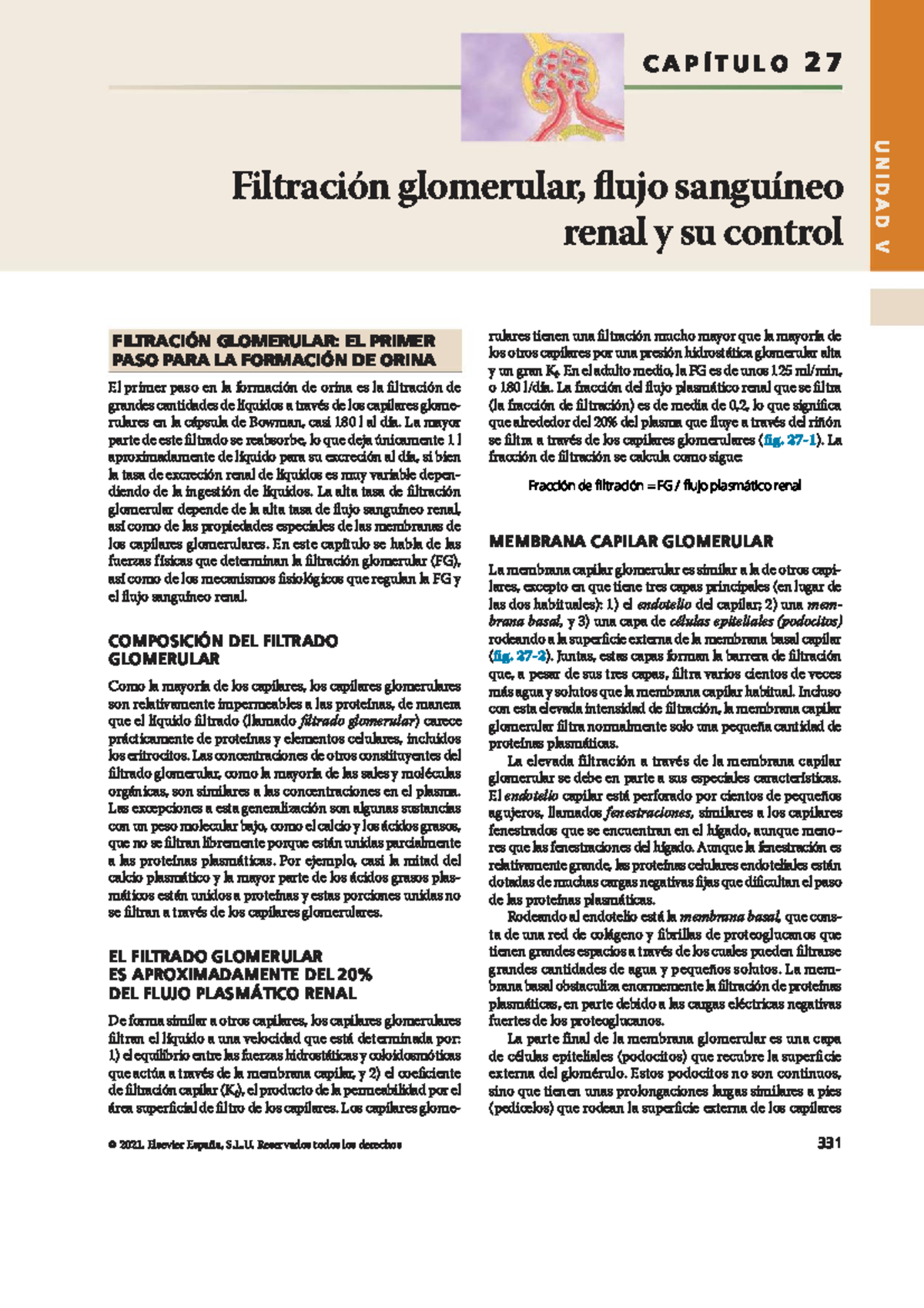 Cap 27. Guyton - Capítulo del libro - 331 U N I D A D V © 2021. Elsevier España, S.L. Reservados ...