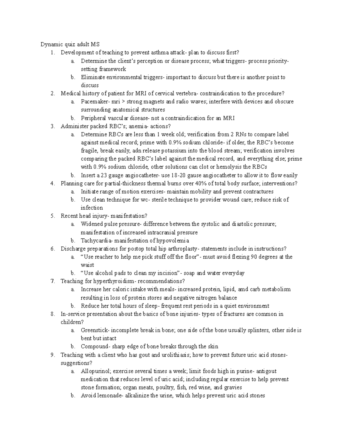 Dynamic quiz adult MS 2 - Development of teaching to prevent asthma ...