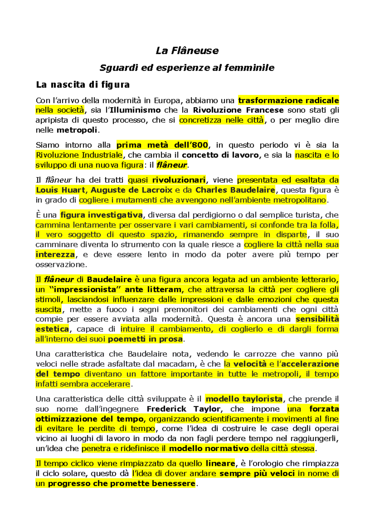 La flaneuse - Riassunto Sociologia Generale - La Flâneuse Sguardi ed ...