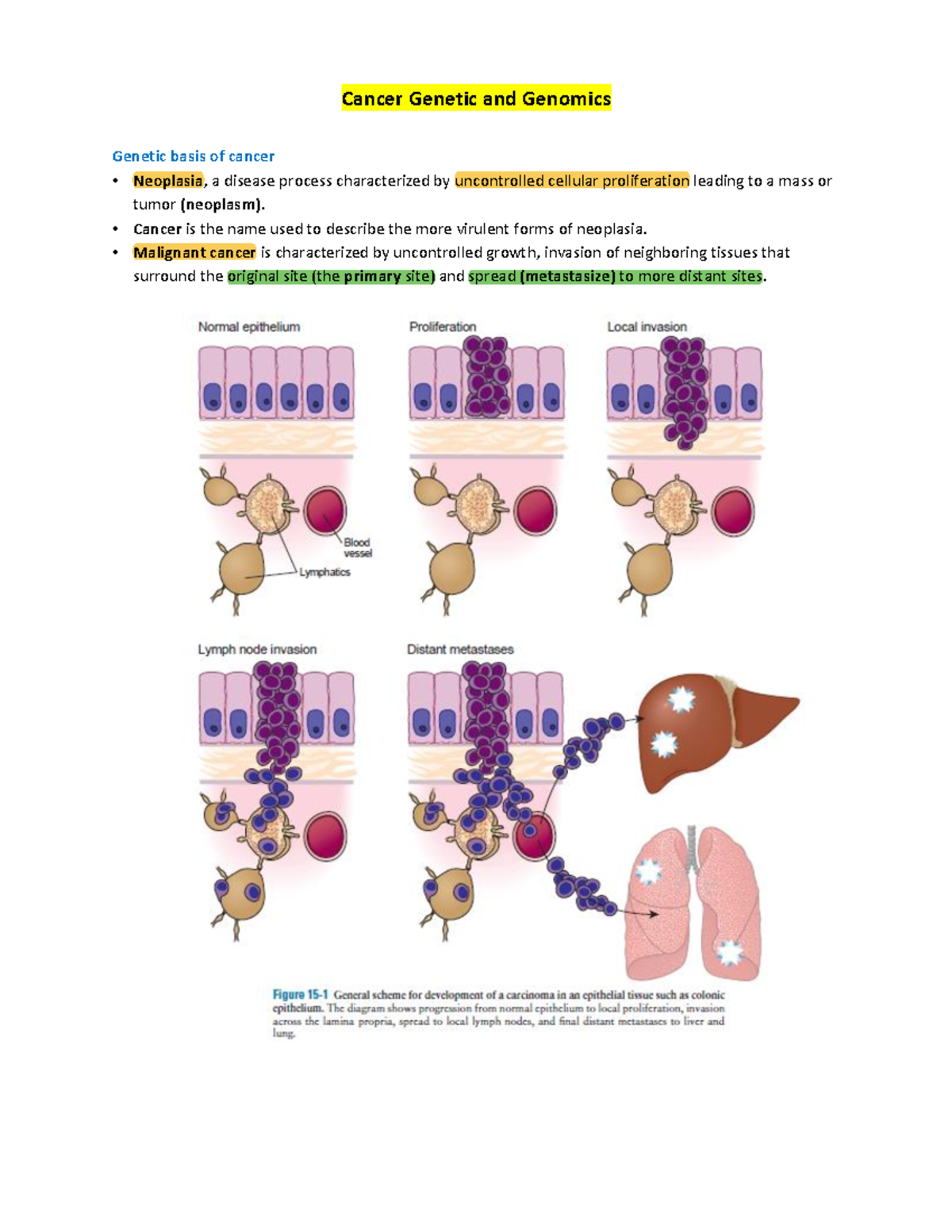 13 Lecture-Cancer Genetics and Genomics - Cancer Genetic and Genomics ...