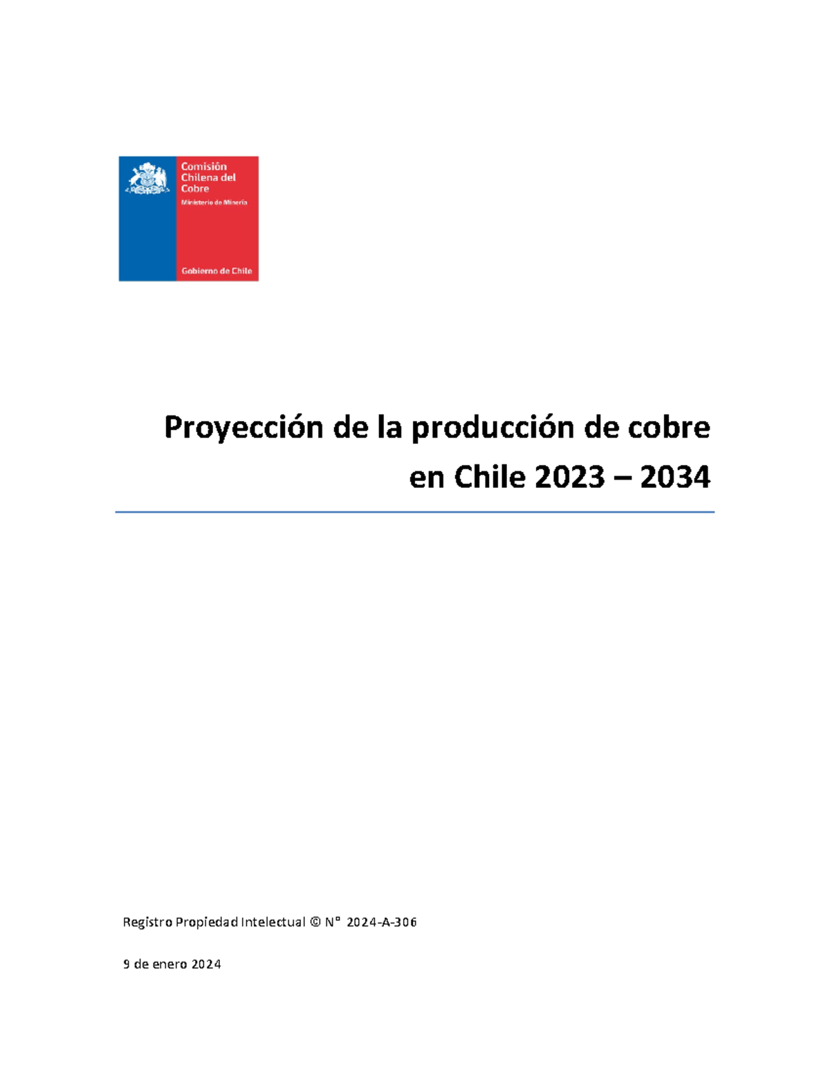 Proyeccion de la produccion esperada de cobre en Chile 2023 – 2034 ...