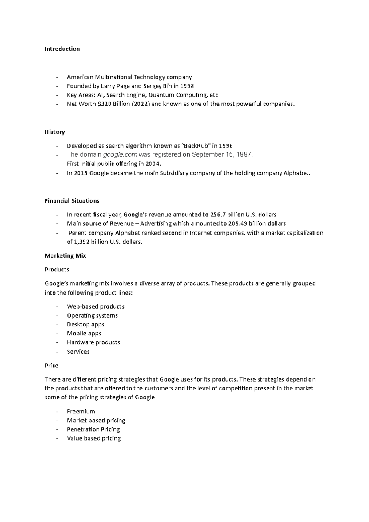 Google ppt - Introduction American Multinational Technology company ...