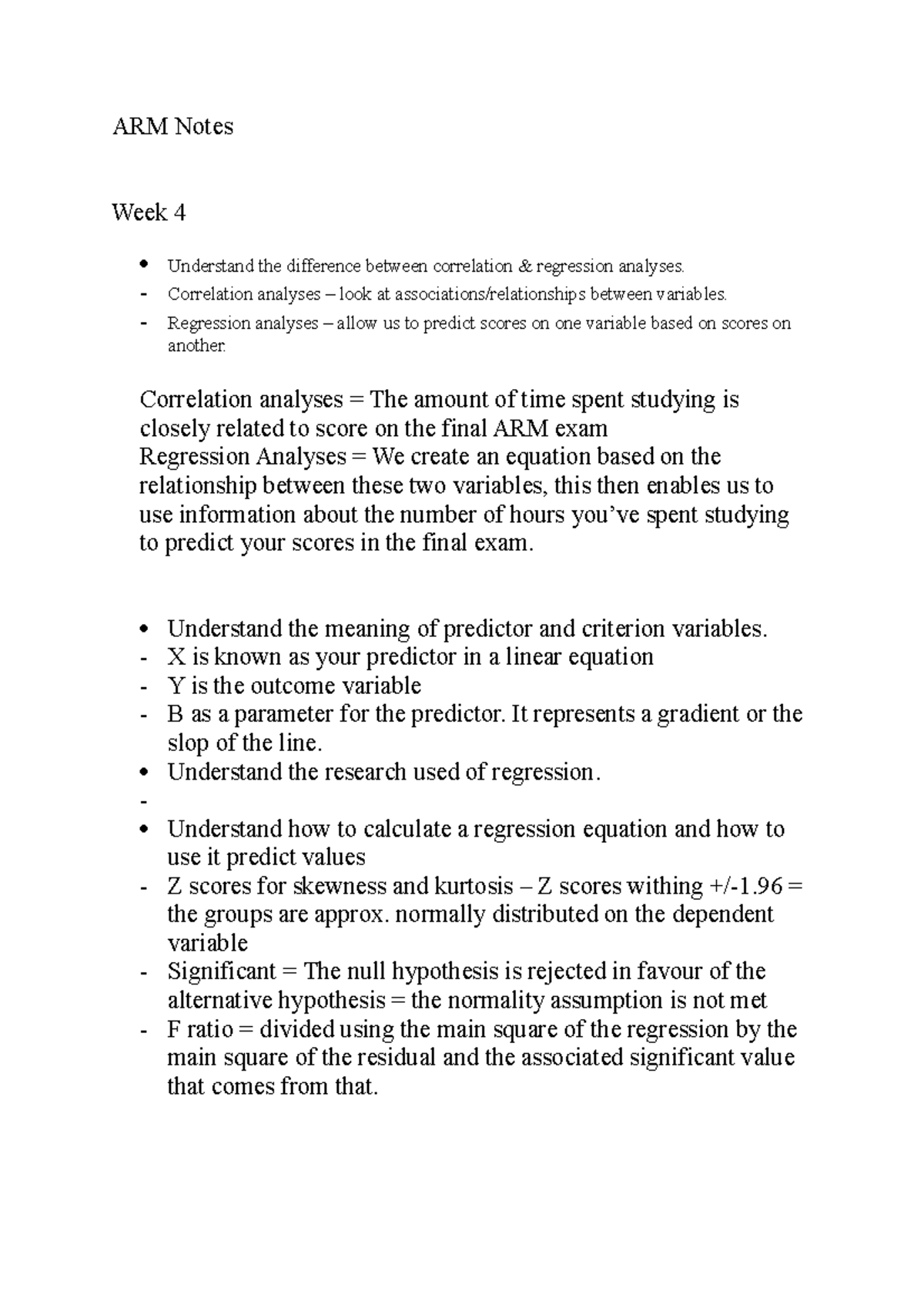 ARM Notes - According to a study conducted by Harvey and Sekulla in ...
