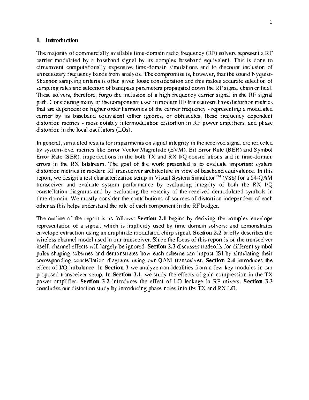 AWR VSS simulation tutorial for 64 QAM tranceiver - 1 1. Introduction ...