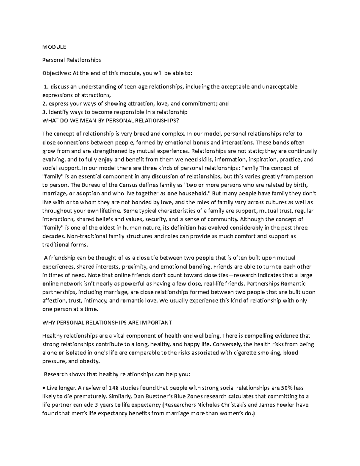 Module-4 perdev - discuss an understanding of teen-age relationships ...